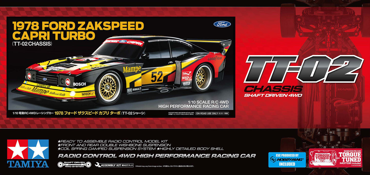 (Pre-Order End of April 2026) Tamiya - 1978 Ford Zakspeed Capri (TT-02 ...