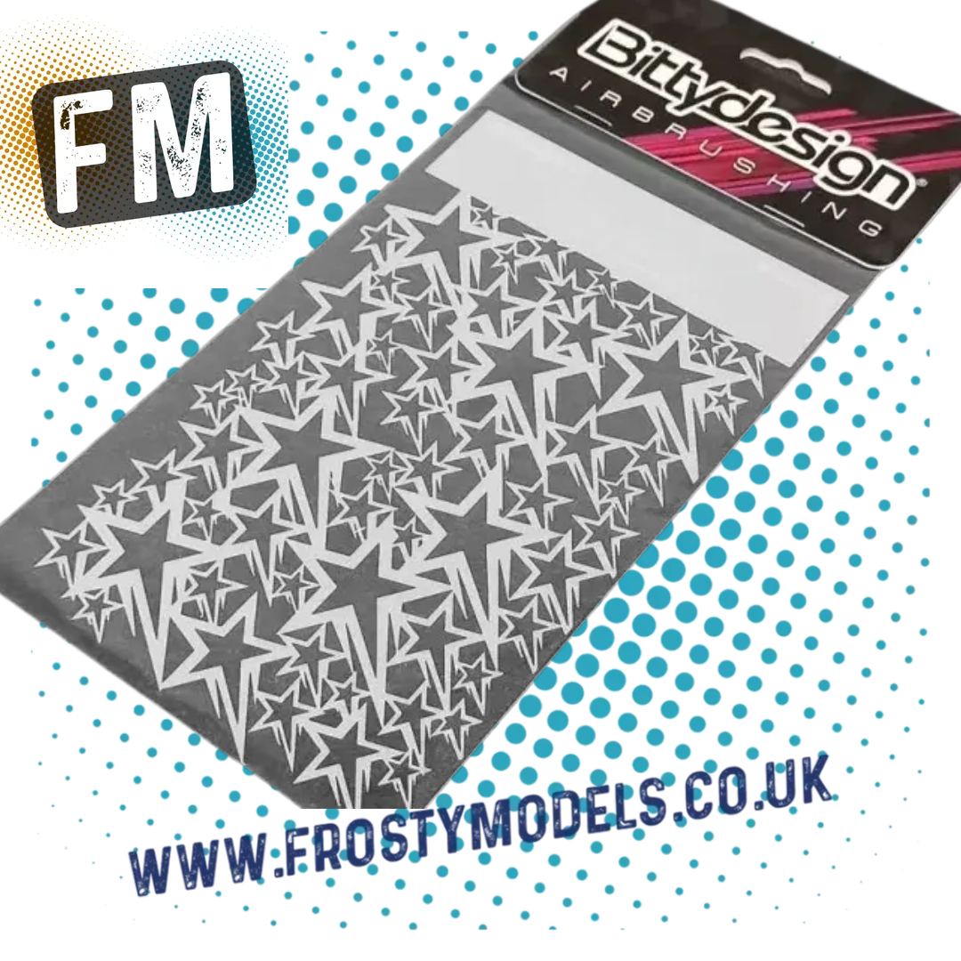 Bitty Design - Vinyl Paint/Spray Die-cut Stencil - Stars V1 (Reusable ...