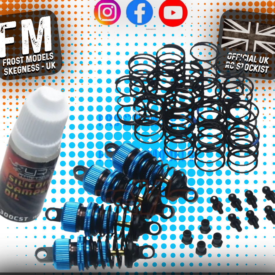 YEAH RACING - Alloy 50mm Damper Shocks Set 4pcs BLUE (DSG-0050BU) Fits ...