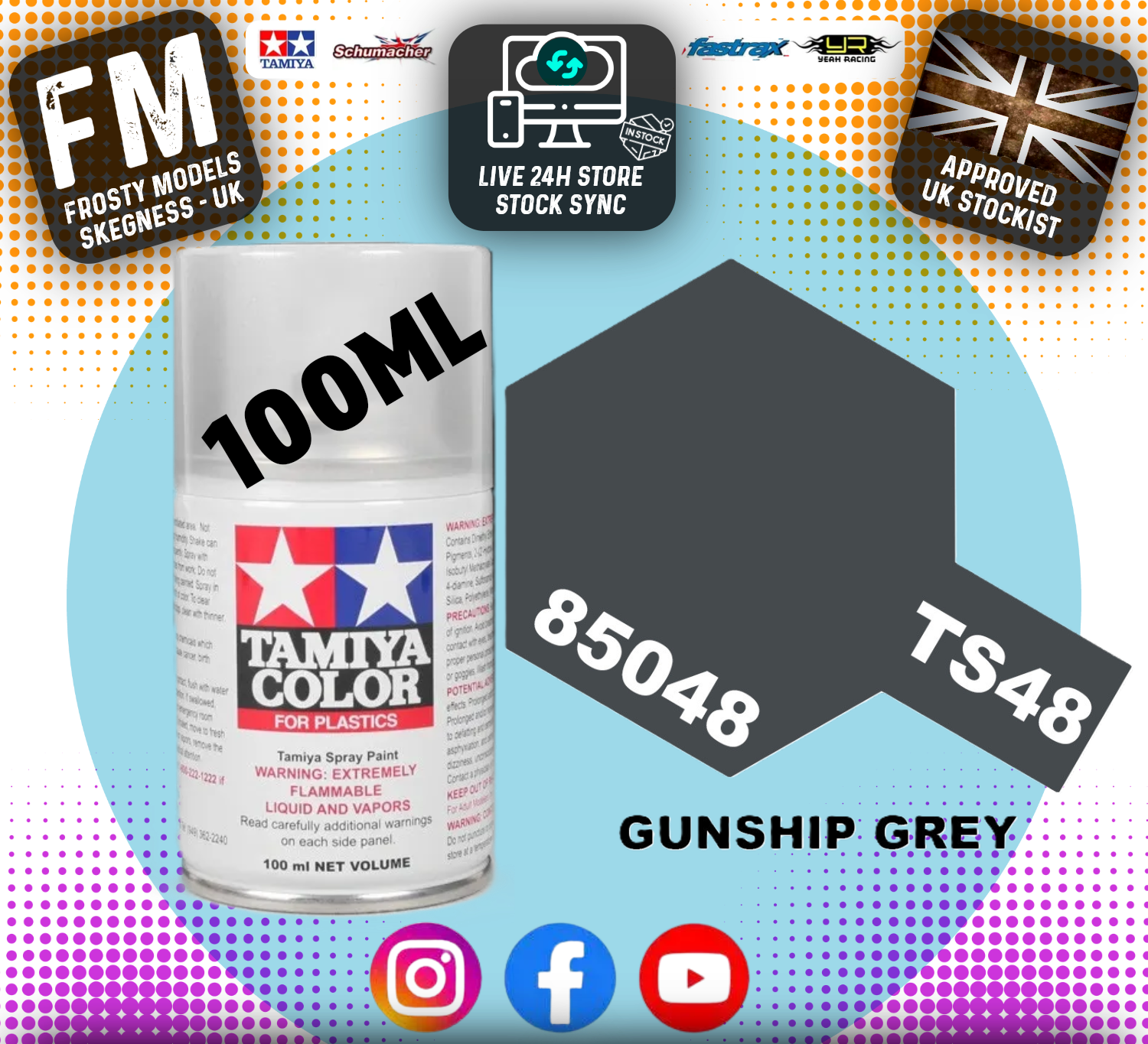 TAMIYA - TS SPRAY PAINT - Ts-48 Gunship Grey – FROSTY MODELS SKEGNESS