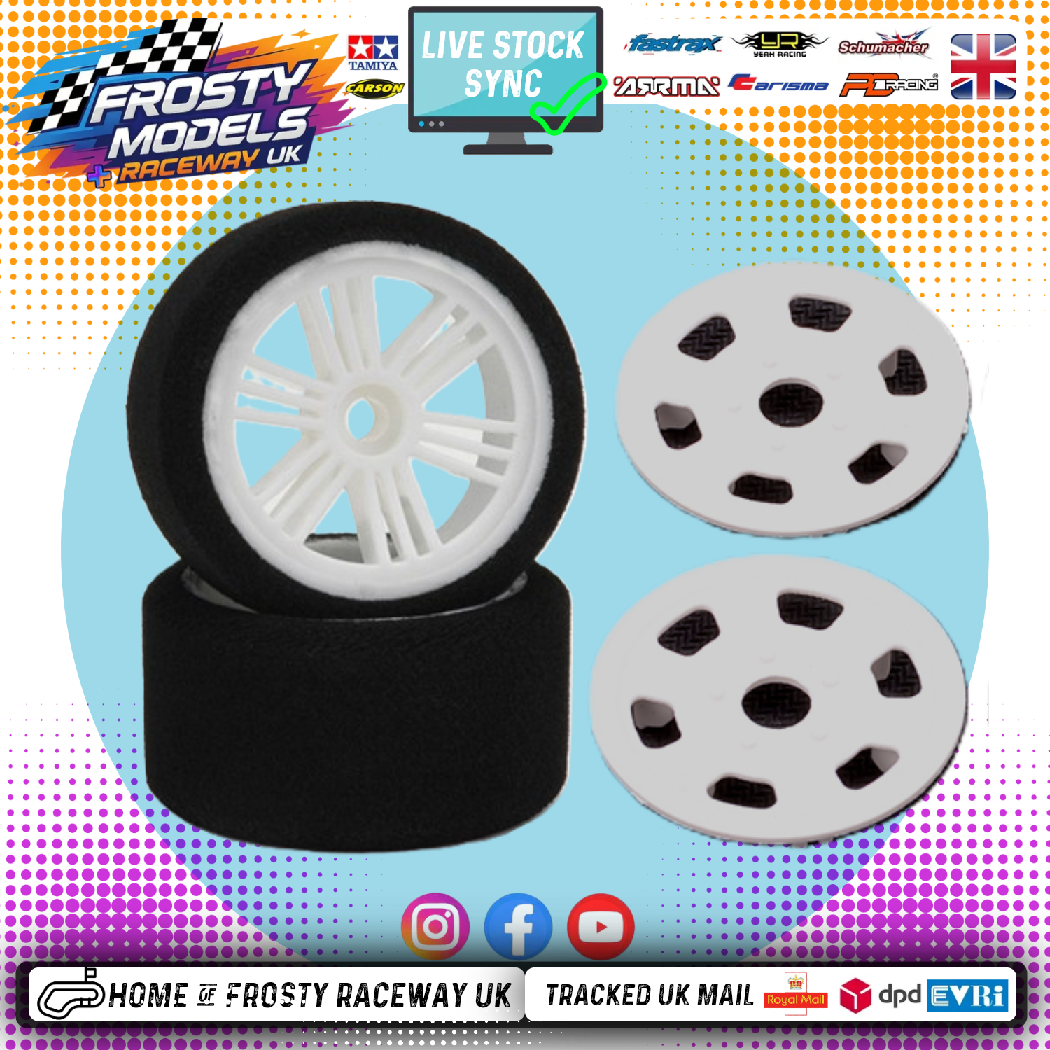 CONTACT RC - 1/12 Oval/Mini/Supastox (K Drive) Rear 35sh, 48mm diamete ...