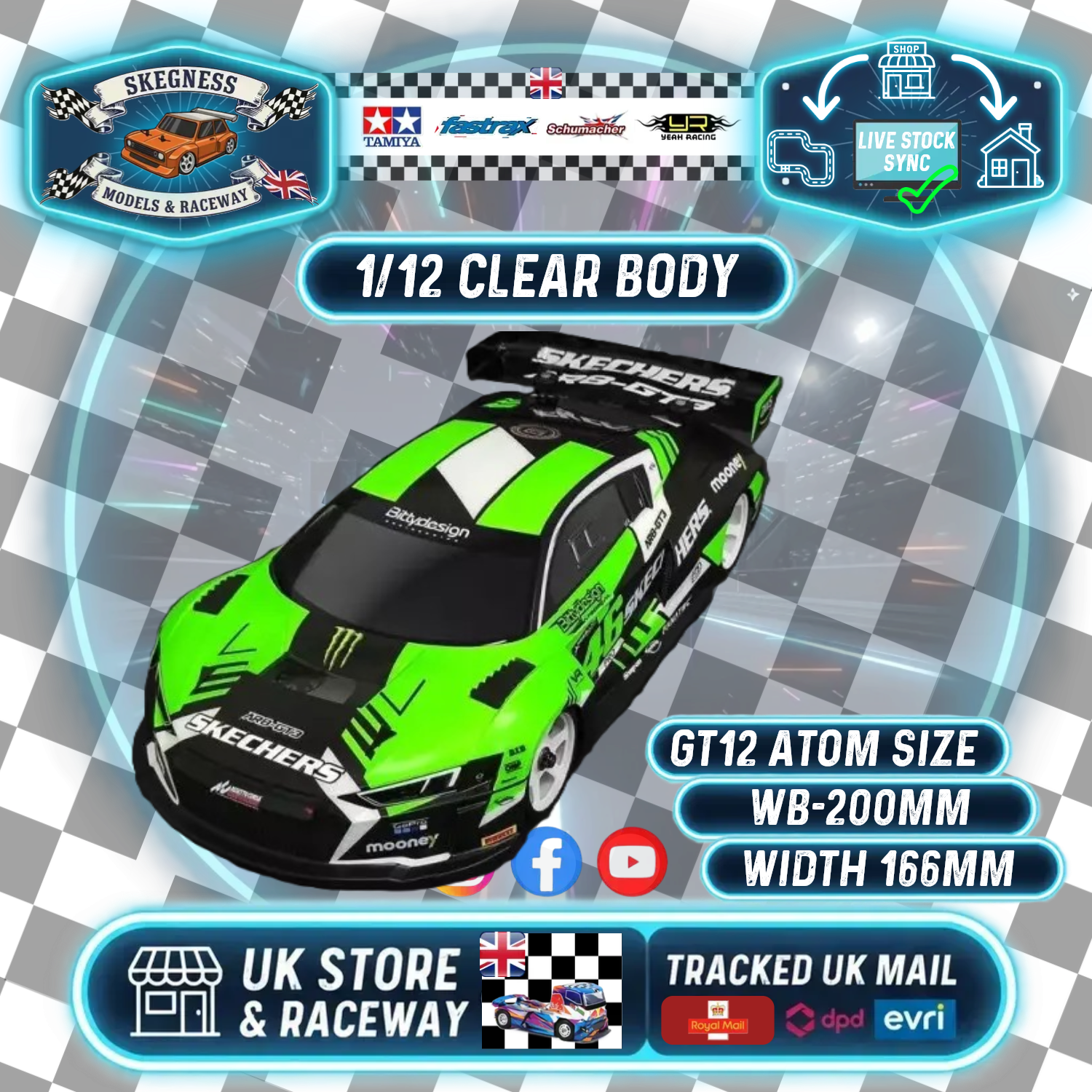 Bitty Design - 1/12 AR8-GT3 (LMGT3) GT12 bodyshell - BDGT12-R8 (200mm ...