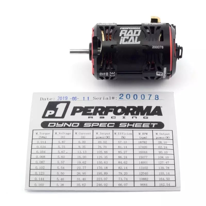 Performa P1 - Radical 540 Size Sensored Brushless Stock Spec V2 Motor ...